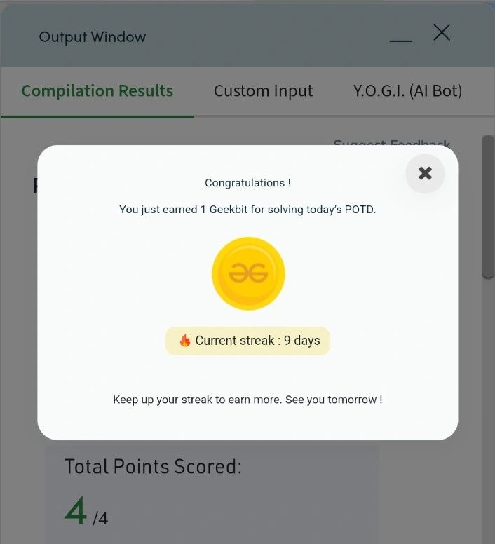 Bhanu Jaiswal on LinkedIn: #gfg #consistency #codechallenge #potd Bhanu Jaiswal on LinkedIn: #gfg #consistency #codechallenge #potd
