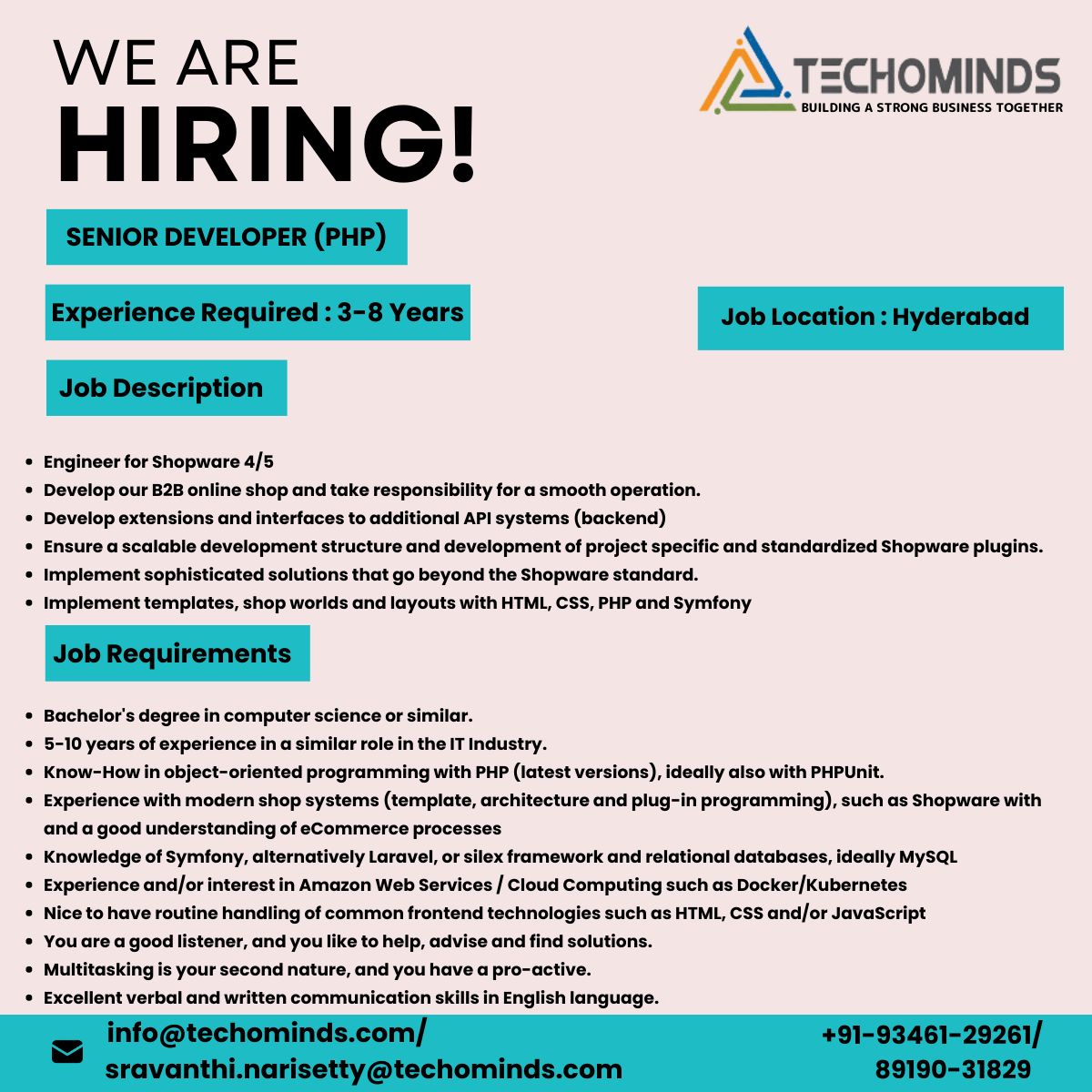 TechoMinds Pvt Ltd on LinkedIn: #hiring #developer #php #shopware #b2b ... TechoMinds Pvt Ltd on LinkedIn: #hiring #developer #php #shopware #b2b ...