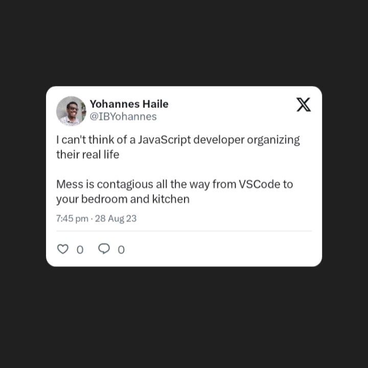 Yohannes Haile on LinkedIn: #javascript #javascriptdeveloper # ... Yohannes Haile on LinkedIn: #javascript #javascriptdeveloper # ...