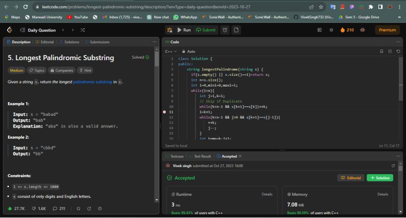 Day 162 of Leetcode challenge | Vivek Kumar posted on the topic | LinkedIn Day 162 of Leetcode challenge | Vivek Kumar posted on the topic | LinkedIn
