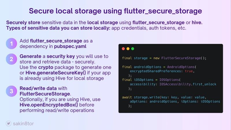 How to store sensitive data in flutter app | mohamed abouassi posted on ... How to store sensitive data in flutter app | mohamed abouassi posted on ...