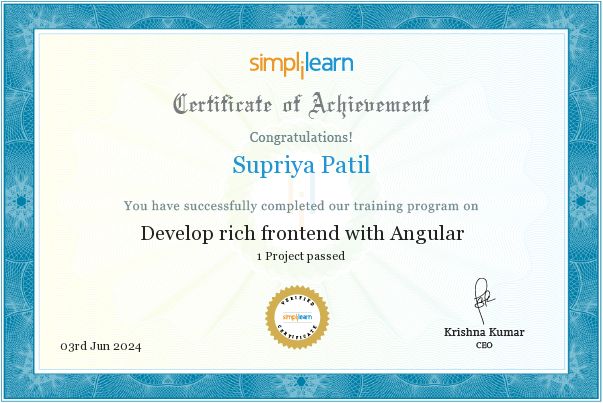 Supriya Patil on LinkedIn: Full Stack Developer Course: MERN Stack ... Supriya Patil on LinkedIn: Full Stack Developer Course: MERN Stack ...