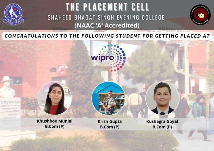 The Placement Cell, Shaheed Bhagat Singh Evening College, University of ... The Placement Cell, Shaheed Bhagat Singh Evening College, University of ...