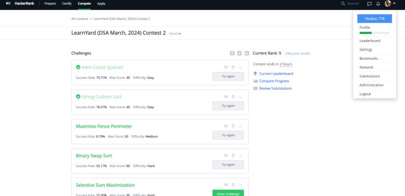Participated in Learnyard coding contest | AYUSHI BOBDE posted on the ... Participated in Learnyard coding contest | AYUSHI BOBDE posted on the ...