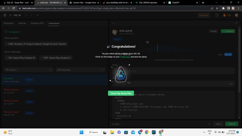 Ritik Gupta on LinkedIn: #leetcode #sql Ritik Gupta on LinkedIn: #leetcode #sql