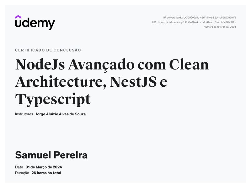 Samuel Pereira no LinkedIn: #cleanarchitecture #nodejs #nestjs # ... Samuel Pereira no LinkedIn: #cleanarchitecture #nodejs #nestjs # ...
