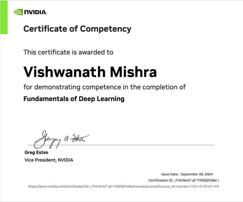 Vishwanath Mishra on LinkedIn: #deeplearning #ai #nvidia #innovation Vishwanath Mishra on LinkedIn: #deeplearning #ai #nvidia #innovation