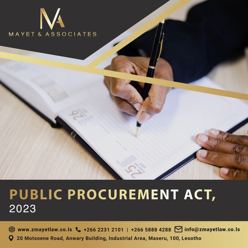 Mayet & Associates on LinkedIn: The new Public Procurement Act, 2023 ... Mayet & Associates on LinkedIn: The new Public Procurement Act, 2023 ...