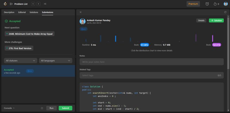 Ankesh Kumar Pandey on LinkedIn: #dsa #problemsolving #codingjourney # ... Ankesh Kumar Pandey on LinkedIn: #dsa #problemsolving #codingjourney # ...
