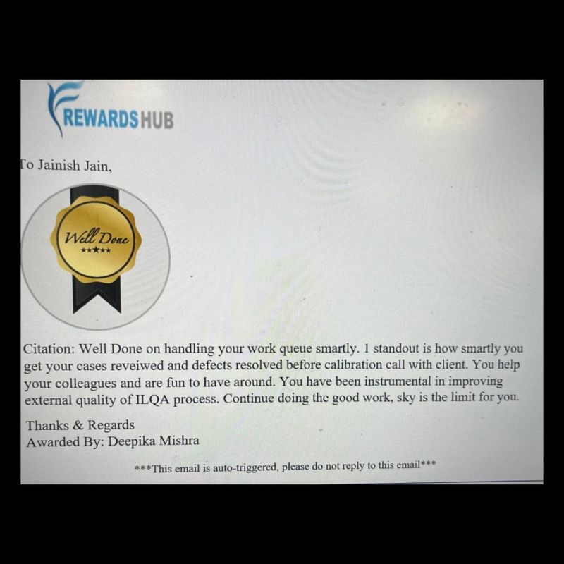 Jainish Jain on LinkedIn: #appreciation Jainish Jain on LinkedIn: #appreciation