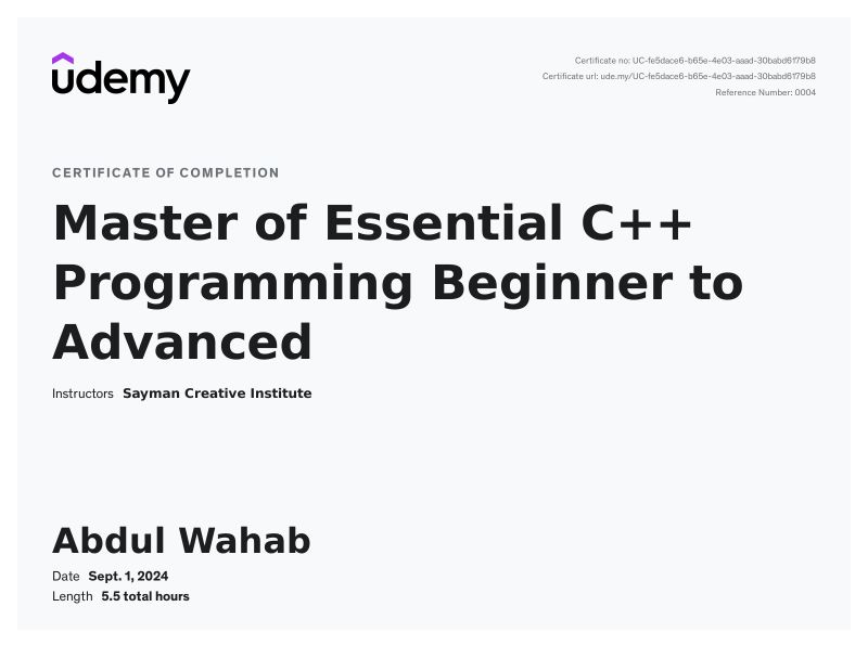 Abdul Wahab on LinkedIn: #cpp #programming #coding #skillsdevelopment # ... Abdul Wahab on LinkedIn: #cpp #programming #coding #skillsdevelopment # ...