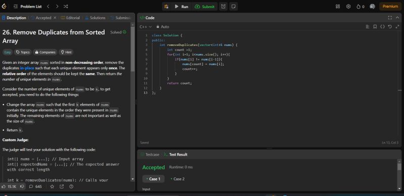 Abhishek Kumar on LinkedIn: #day_2 #100daysofcode #two_pointers #test ... Abhishek Kumar on LinkedIn: #day_2 #100daysofcode #two_pointers #test ...