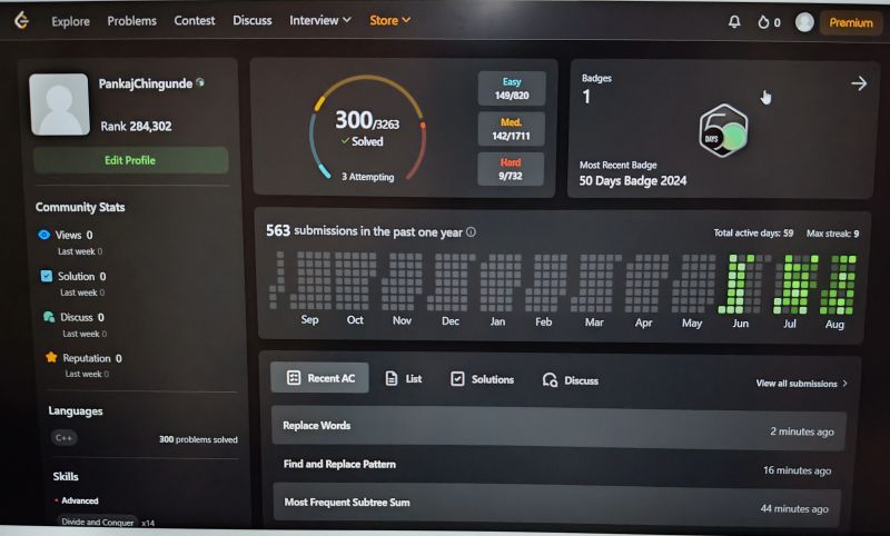 Pankaj Chingunde on LinkedIn: I have successfully solved 300+ leetcode ... Pankaj Chingunde on LinkedIn: I have successfully solved 300+ leetcode ...