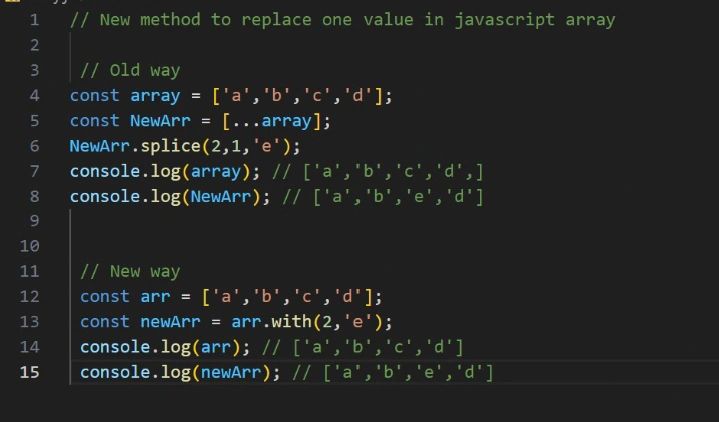Abu bakar on LinkedIn: No more splice to replace one value in ... Abu bakar on LinkedIn: No more splice to replace one value in ...