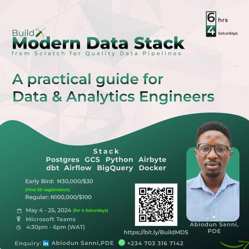 Abiodun Sanni, PDE on LinkedIn: Hello, Data Professionals, It is 12 ... Abiodun Sanni, PDE on LinkedIn: Hello, Data Professionals, It is 12 ...