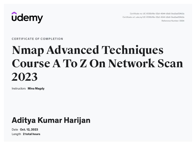 Aditya Kumar Harijan on LinkedIn: Advance scanning techniques Aditya Kumar Harijan on LinkedIn: Advance scanning techniques