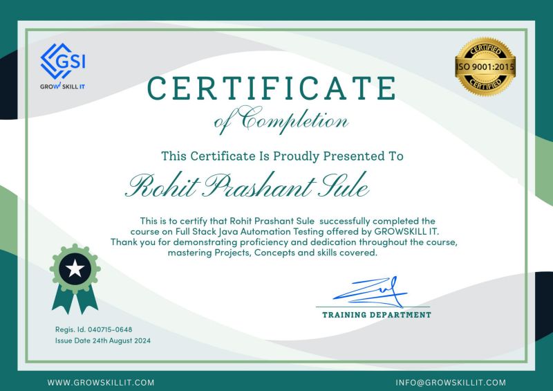 Rohit Sule on LinkedIn: #fullstack #java #automation # ... Rohit Sule on LinkedIn: #fullstack #java #automation # ...