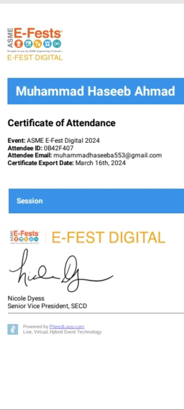 Attended ASME Event Fest Digital | Muhammad Haseeb Ahmad posted on the ... Attended ASME Event Fest Digital | Muhammad Haseeb Ahmad posted on the ...