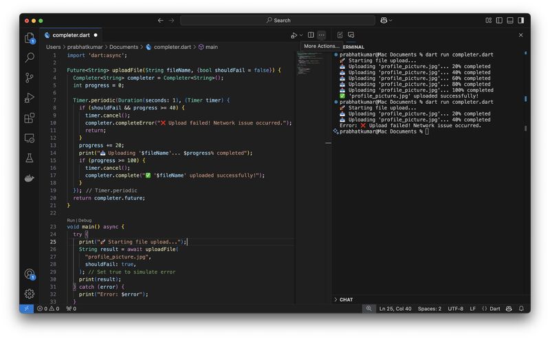 #dart #flutter #asyncprogramming #completer #coding | Prabhat Kumar #dart #flutter #asyncprogramming #completer #coding | Prabhat Kumar