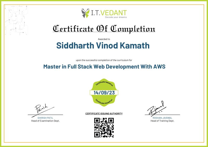 Siddharth Kamath on LinkedIn: #fullstackdeveloper #aws #webdevelopment ... Siddharth Kamath on LinkedIn: #fullstackdeveloper #aws #webdevelopment ...