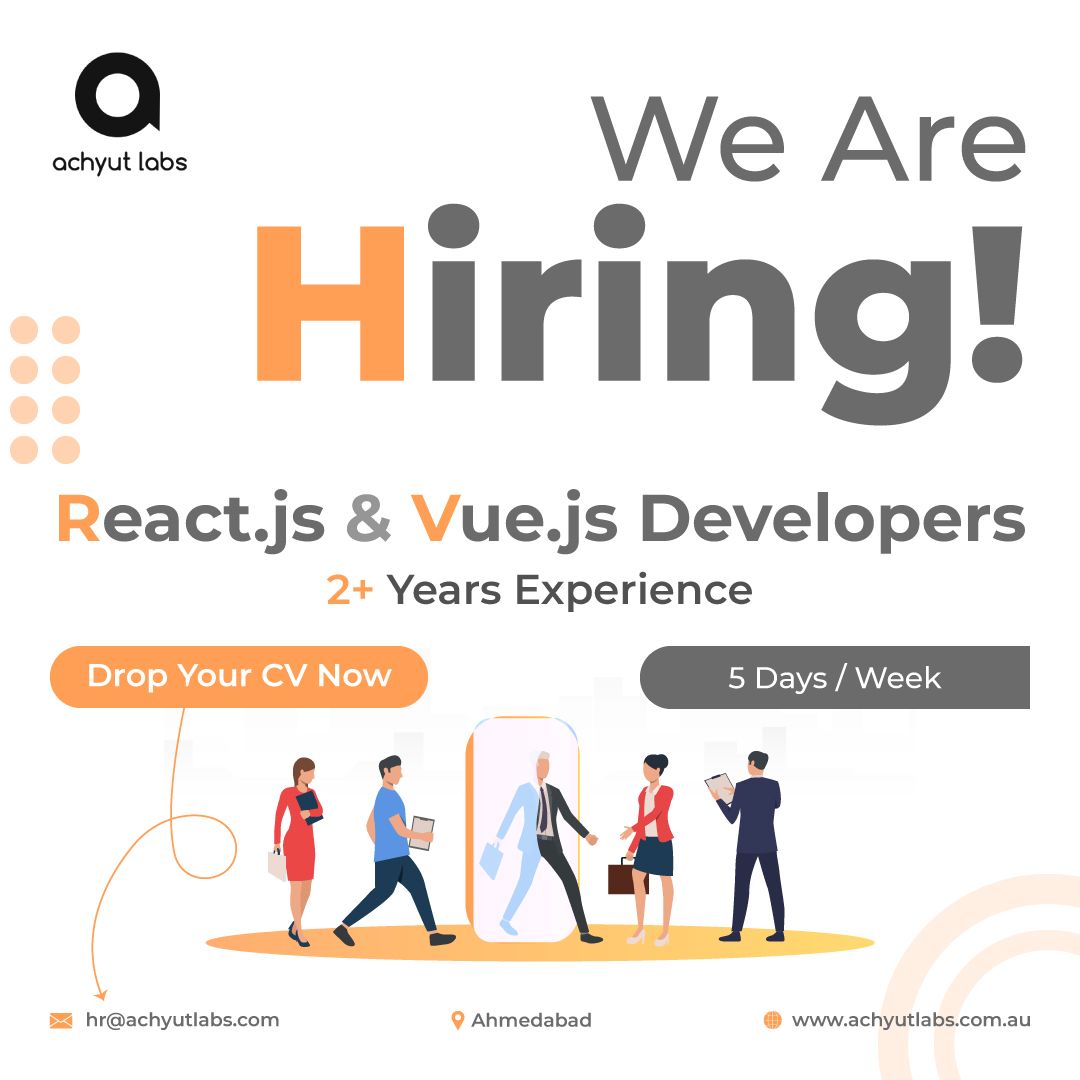 Achyut Labs on LinkedIn: #reactjsdeveloper #vuejsdeveloper #hiringnow # ... Achyut Labs on LinkedIn: #reactjsdeveloper #vuejsdeveloper #hiringnow # ...