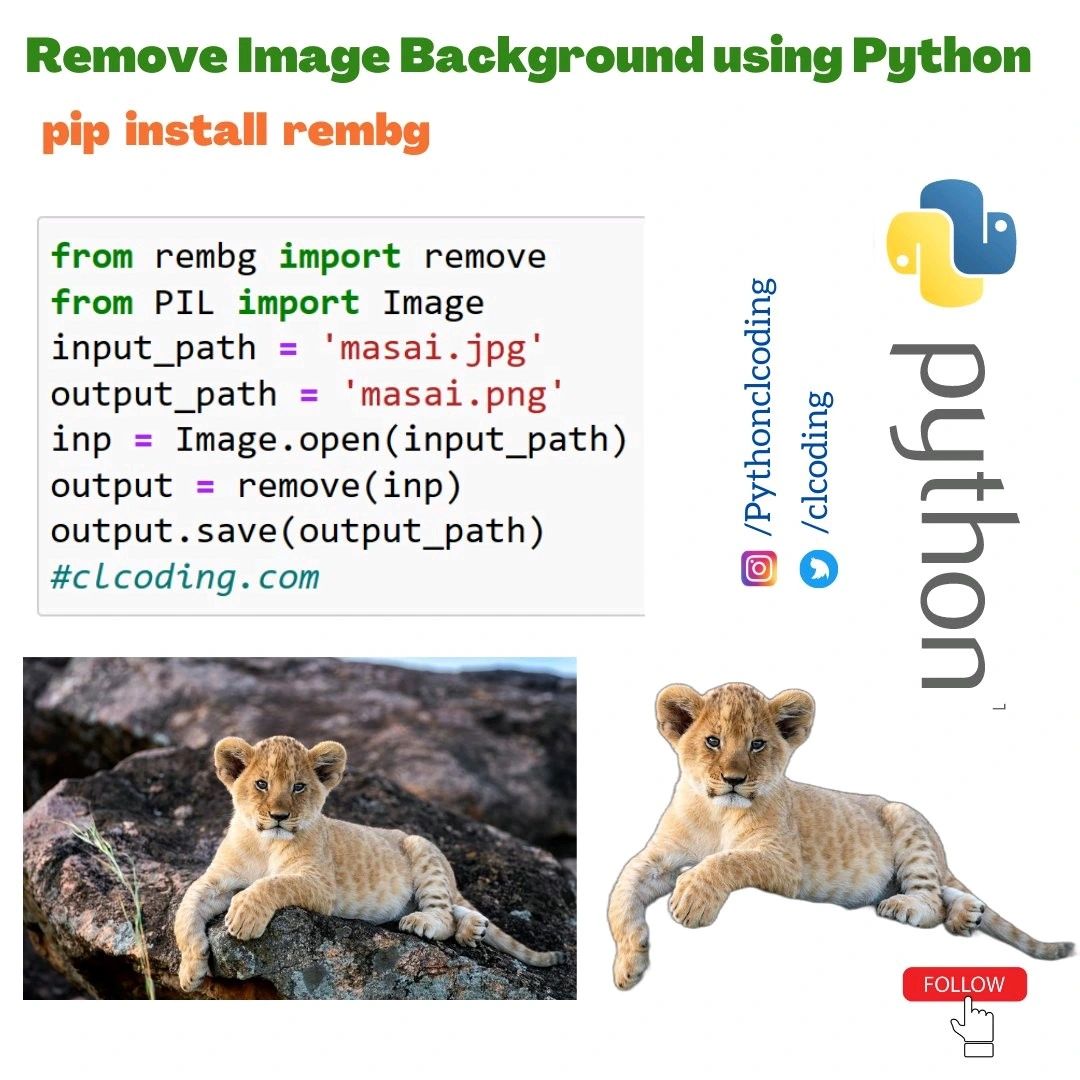 Shehab Tharwat on LinkedIn: Remove Image Background using Python ️ Shehab Tharwat on LinkedIn: Remove Image Background using Python ️