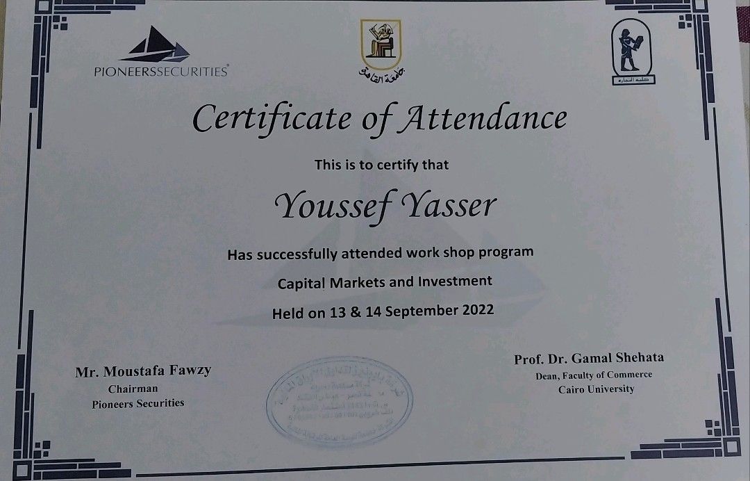 Youssef Yasser on LinkedIn: I am so happy for having a certificate for ... Youssef Yasser on LinkedIn: I am so happy for having a certificate for ...