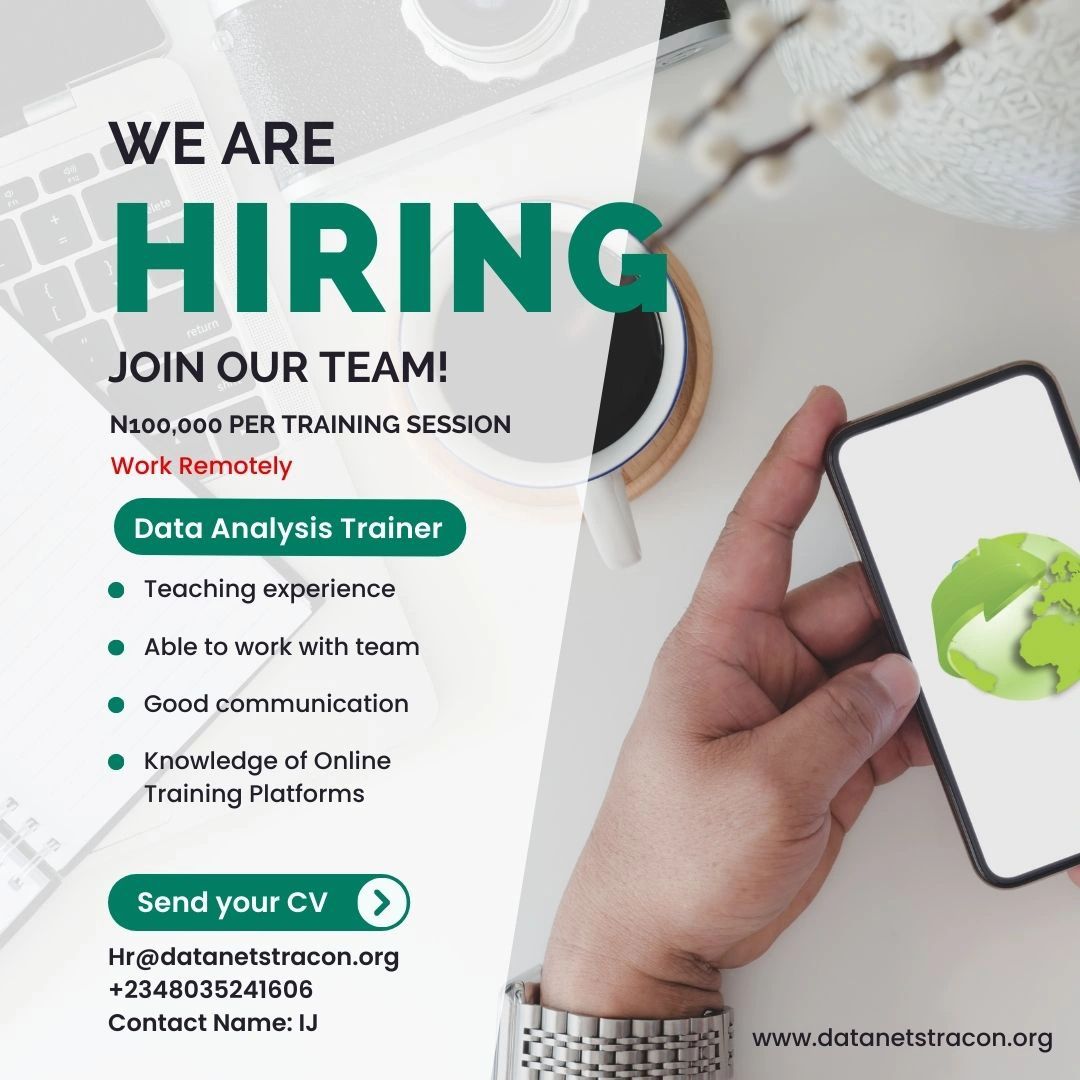 Ijeoma Egenonu on LinkedIn: Work Remotely: Data Analysis Trainer Needed ... Ijeoma Egenonu on LinkedIn: Work Remotely: Data Analysis Trainer Needed ...