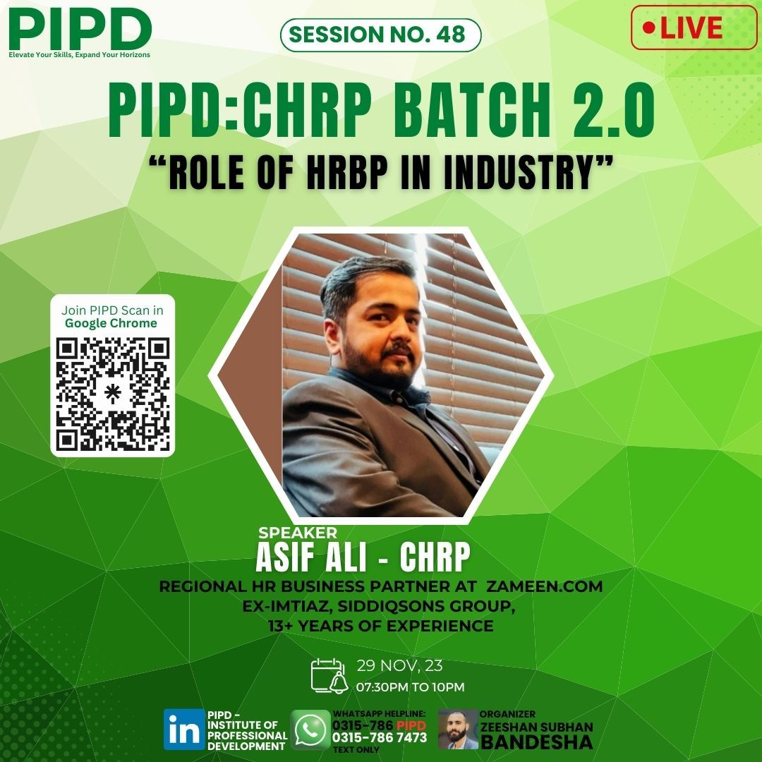 #chrp #pipd #hrbp #learning | Asif Ali - CHRP #chrp #pipd #hrbp #learning | Asif Ali - CHRP