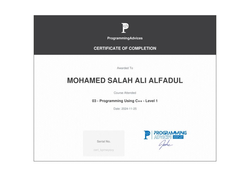 Mohamed Salah Ali on LinkedIn: #cplusplus #programmingskills # ... Mohamed Salah Ali on LinkedIn: #cplusplus #programmingskills # ...