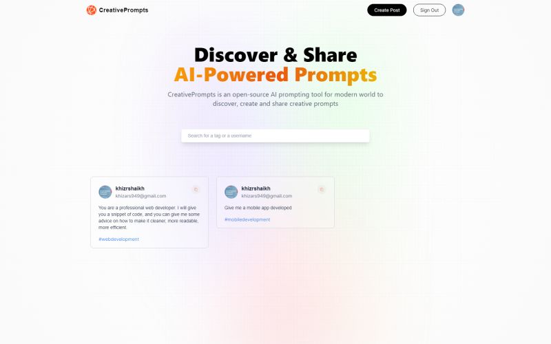 #nextjs #mongodb #tailwindcss #vercel #promptsharing # ... #nextjs #mongodb #tailwindcss #vercel #promptsharing # ...