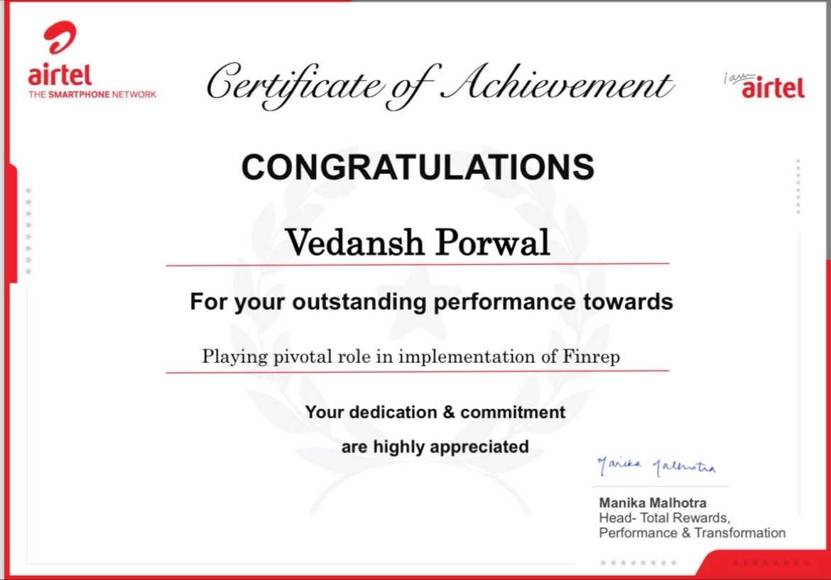 Vedansh Porwal on LinkedIn: #airtelafrica #airtel #softwareengineering ... Vedansh Porwal on LinkedIn: #airtelafrica #airtel #softwareengineering ...
