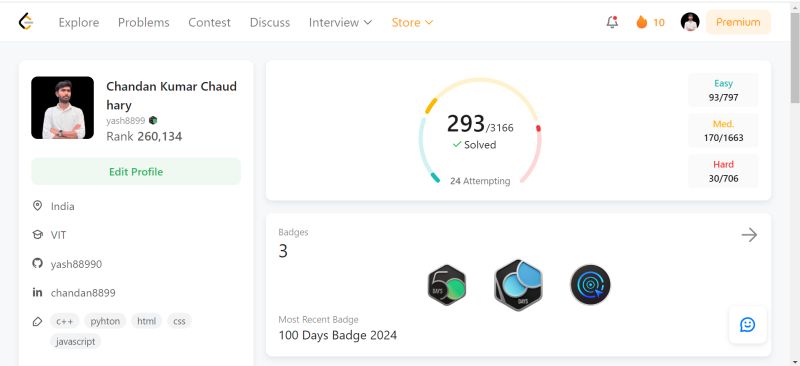 Chandan Chaudhary on LinkedIn: #100daysofcode #365daysofcode #leetcode ... Chandan Chaudhary on LinkedIn: #100daysofcode #365daysofcode #leetcode ...