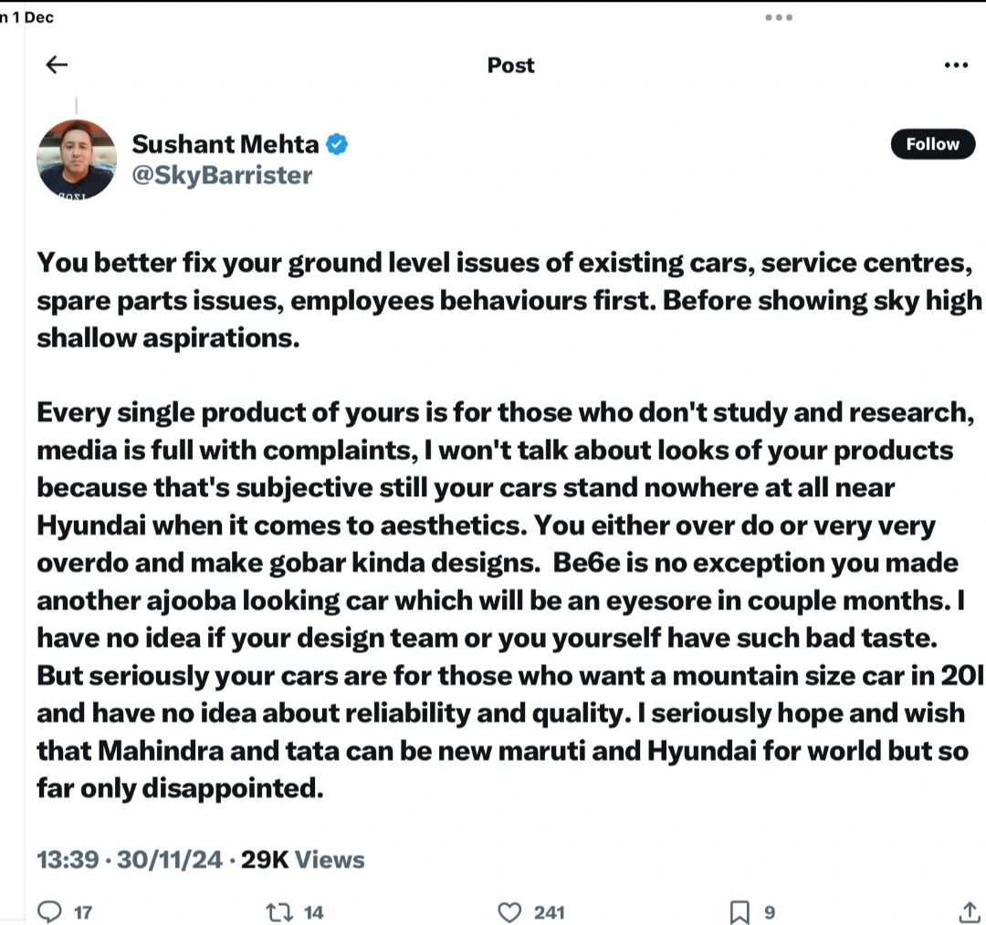 Prasanth Nair on LinkedIn: Saw this response from Mr Anand Mahindra to ... Prasanth Nair on LinkedIn: Saw this response from Mr Anand Mahindra to ...