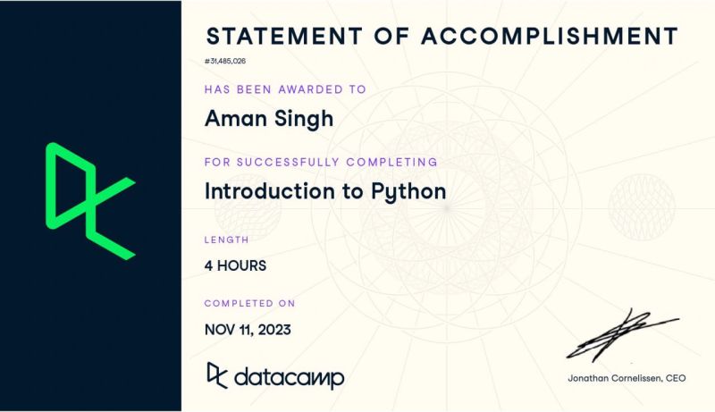 Aman Singh on LinkedIn: #python #datascience #learningjourney Aman Singh on LinkedIn: #python #datascience #learningjourney