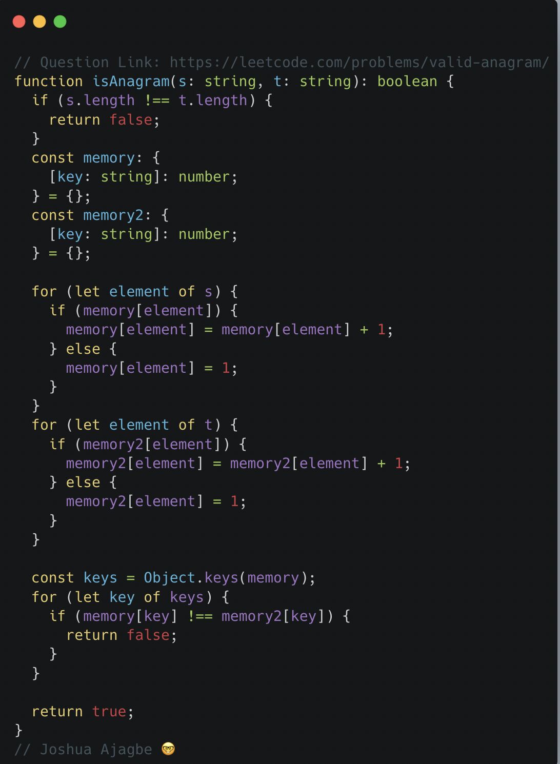 Joshua Ajagbe on LinkedIn: #leetcode #typescript #algorithms Joshua Ajagbe on LinkedIn: #leetcode #typescript #algorithms