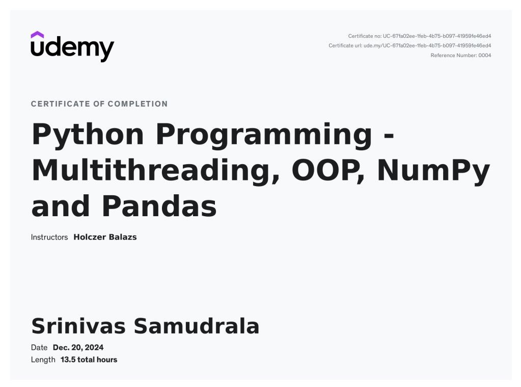 Samudrala Srinivas on LinkedIn: #python #numpy #pandas #matplotlib # ... Samudrala Srinivas on LinkedIn: #python #numpy #pandas #matplotlib # ...