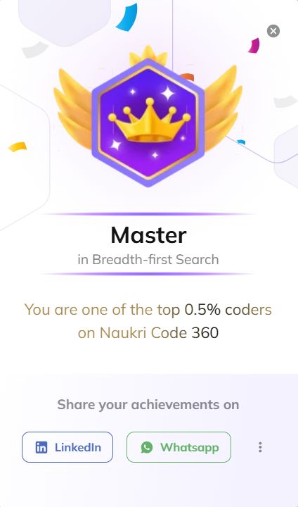 Pratham Lashkari on LinkedIn: #bfs #dsa #codingninjas #badgeunlocked Pratham Lashkari on LinkedIn: #bfs #dsa #codingninjas #badgeunlocked