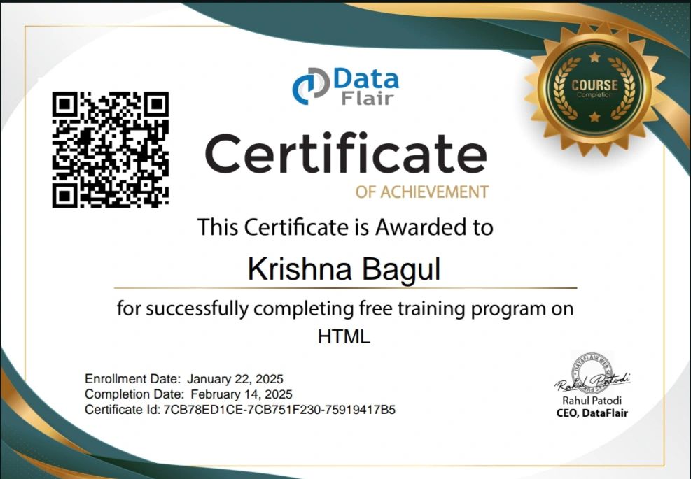 Krishna Bagul on LinkedIn: #webdevelopment #html #learning #dataflair # ... Krishna Bagul on LinkedIn: #webdevelopment #html #learning #dataflair # ...