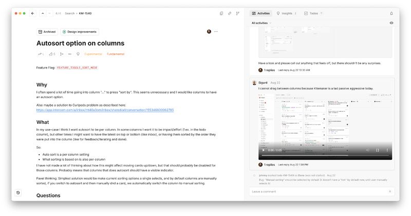 Launch YC: Kitemaker - Build better software. Together. | Y Combinator ... Launch YC: Kitemaker - Build better software. Together. | Y Combinator ...