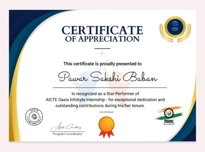Sakshi Pawar on LinkedIn: #connections #internships #appreciation # ... Sakshi Pawar on LinkedIn: #connections #internships #appreciation # ...