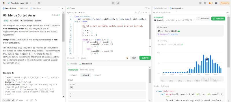 How to Merge Sorted Array | Shashivardhan Reddy posted on the topic ... How to Merge Sorted Array | Shashivardhan Reddy posted on the topic ...