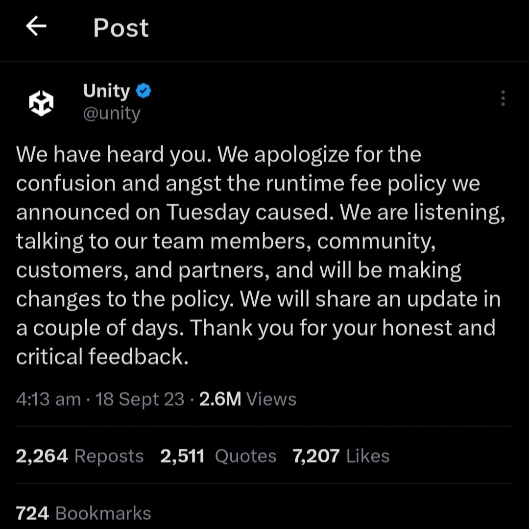 Muhammad Zeeshan Anwar on LinkedIn: Unity is finally thinking like a ... Muhammad Zeeshan Anwar on LinkedIn: Unity is finally thinking like a ...