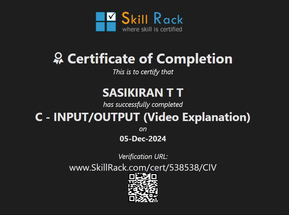 Sasikiran TT on LinkedIn: #learningneverstops #programming # ... Sasikiran TT on LinkedIn: #learningneverstops #programming # ...