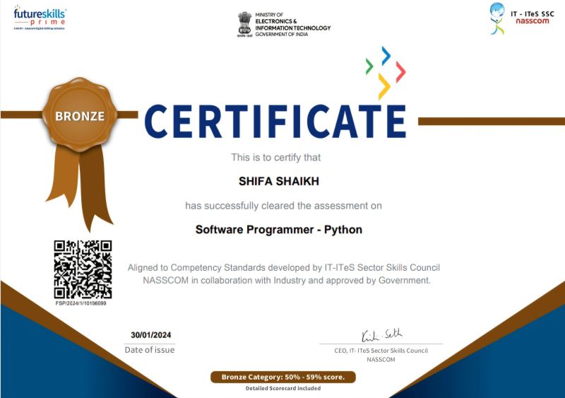 Shifa Naaz on LinkedIn: #softwareprogrammer #python Shifa Naaz on LinkedIn: #softwareprogrammer #python