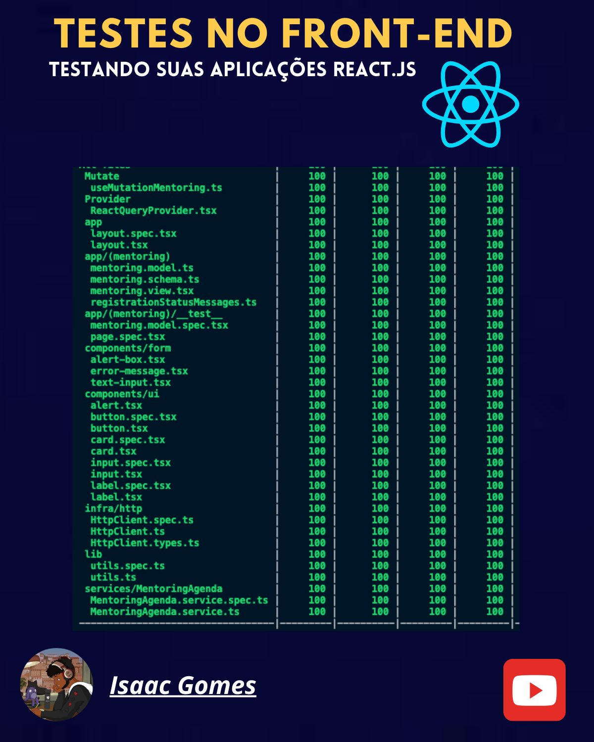 Isaac Gomes 🔷 no LinkedIn: #react #typescript #testes | 27 comentários Isaac Gomes 🔷 no LinkedIn: #react #typescript #testes | 27 comentários