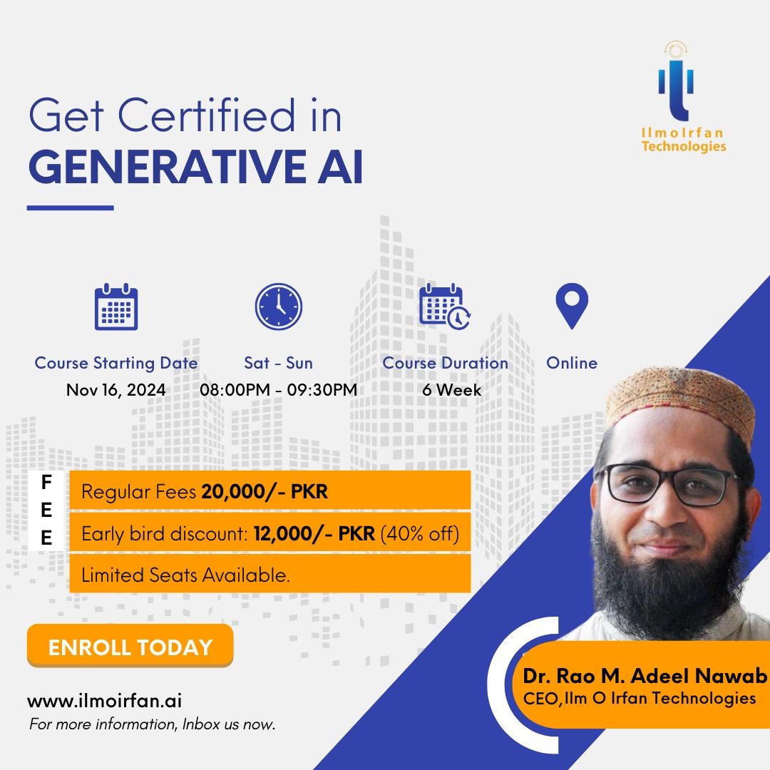 Ilm O Irfan Technologies on LinkedIn: #generativeai #aitraining # ... Ilm O Irfan Technologies on LinkedIn: #generativeai #aitraining # ...