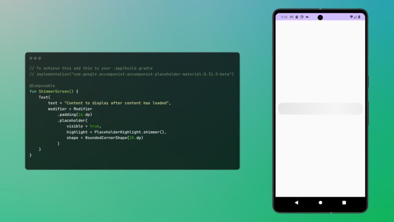 Hey #AndroidDev, here's how you can create a shimmering effect in # ... Hey #AndroidDev, here's how you can create a shimmering effect in # ...