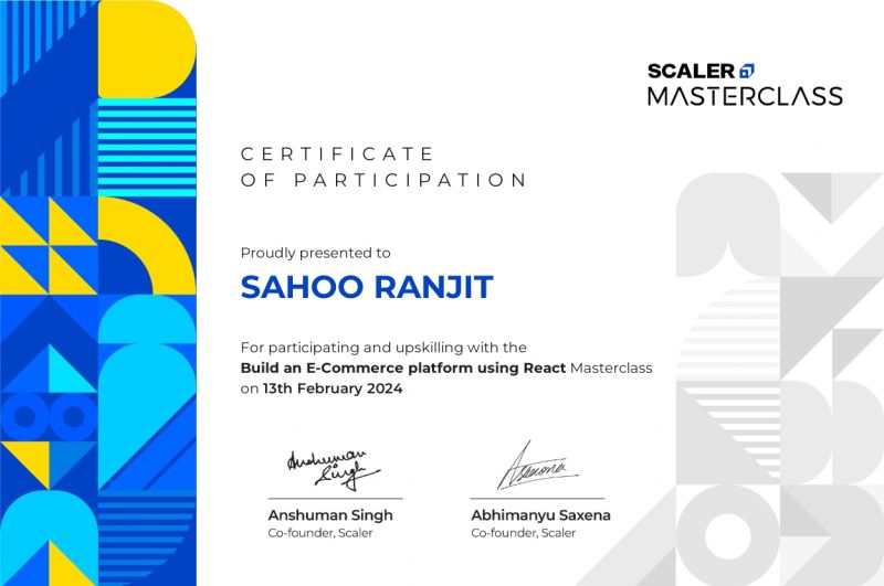#react #scaler | Ranjit Kumar Sahoo #react #scaler | Ranjit Kumar Sahoo