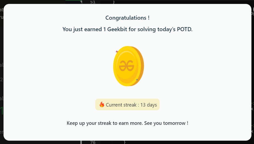 Day 13 of #100DaysOfCode: Solved problem on GeeksforGeeks | Ganesh ... Day 13 of #100DaysOfCode: Solved problem on GeeksforGeeks | Ganesh ...